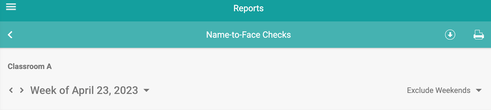 Name-to-Face Checks Report – Kaymbu Help Center