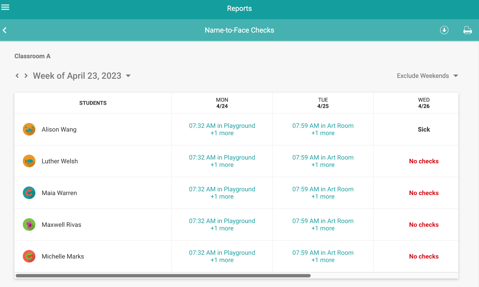 Name-to-Face Checks Report – Kaymbu Help Center