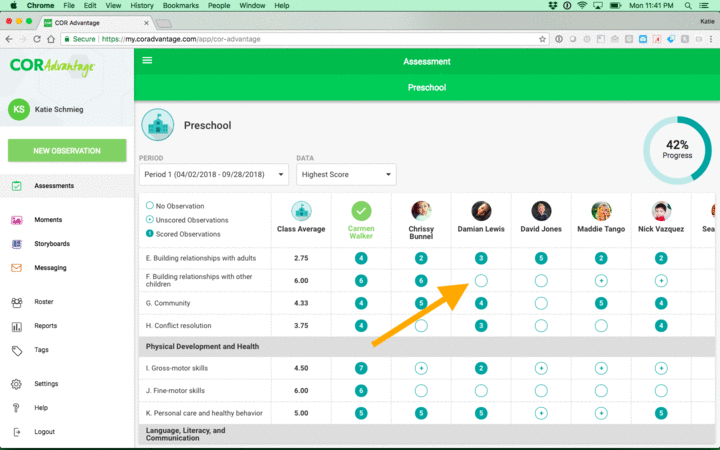 Managing Observations in COR Advantage Assessment – Kaymbu Help Center