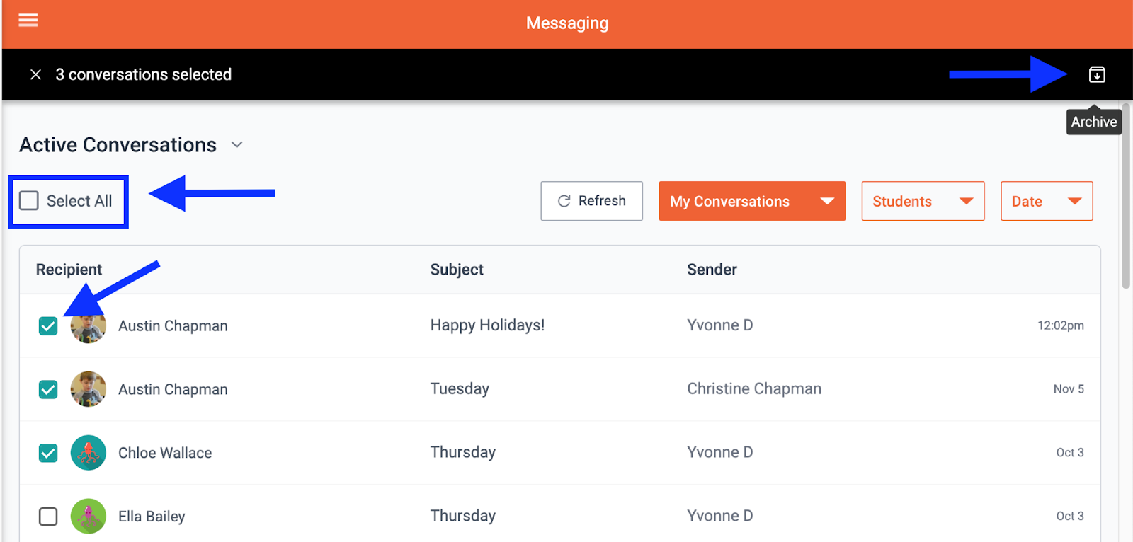 Messaging: Conversations – Kaymbu Help Center