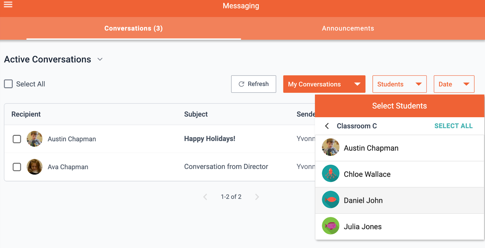 Messaging: Conversations – Kaymbu Help Center